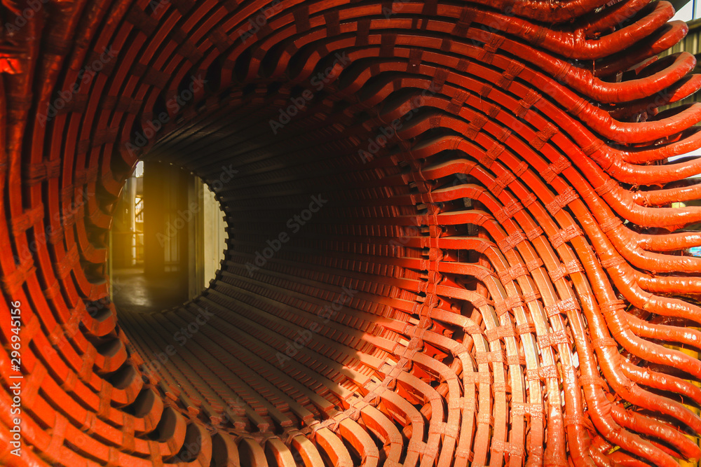 Stator generators of a big electric motor in the coal fired power plant ...