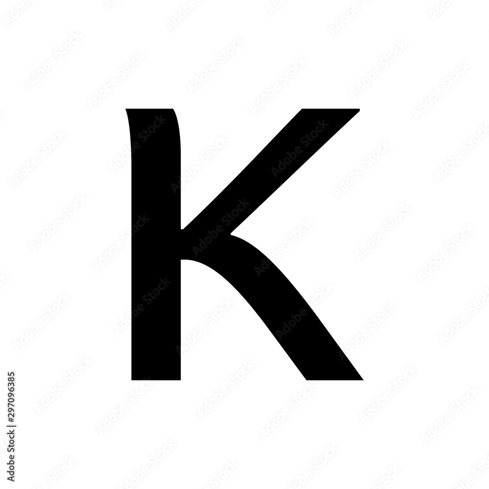 Greek alphabet : kappa signage icon Stock Vector | Adobe Stock