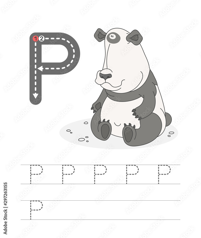 Learning to write a letter - P. A practical sheet from a set of ...