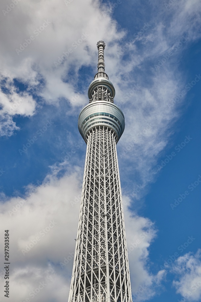 TOKYO, JAPAN - SEPTEMBER 8, 2018: Tokyo Skytree broadcast and ...