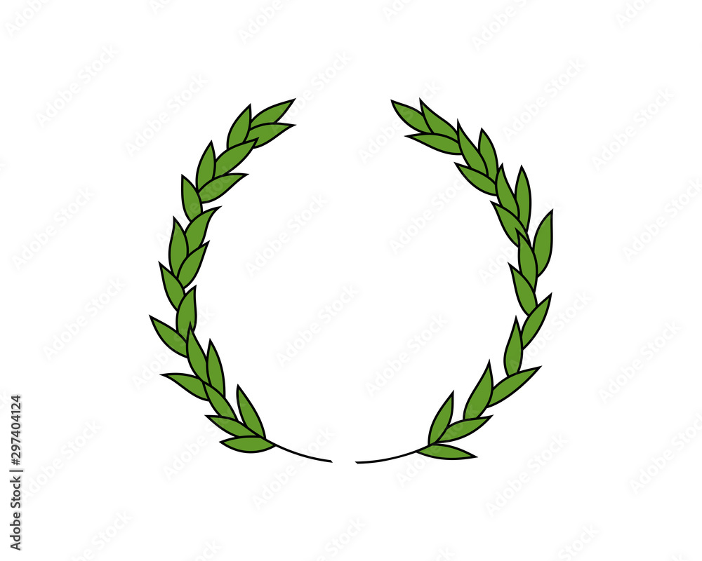 Simple drawing of a laurel wreath, vector illustration Stock Vector ...