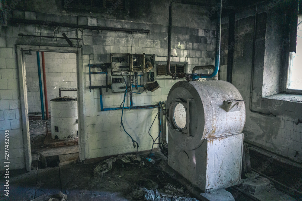 City ghost Pripyat. Chernobyl Exclusion Zone. The accident at the ...
