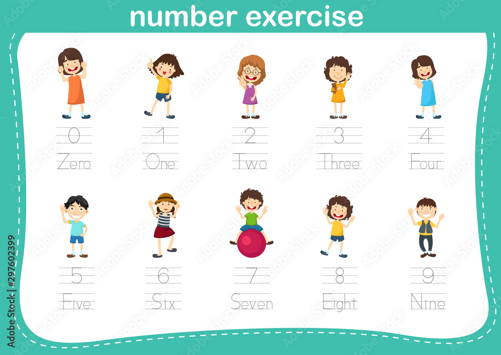 Connecting dot and printable numbers exercise for preschool and ...