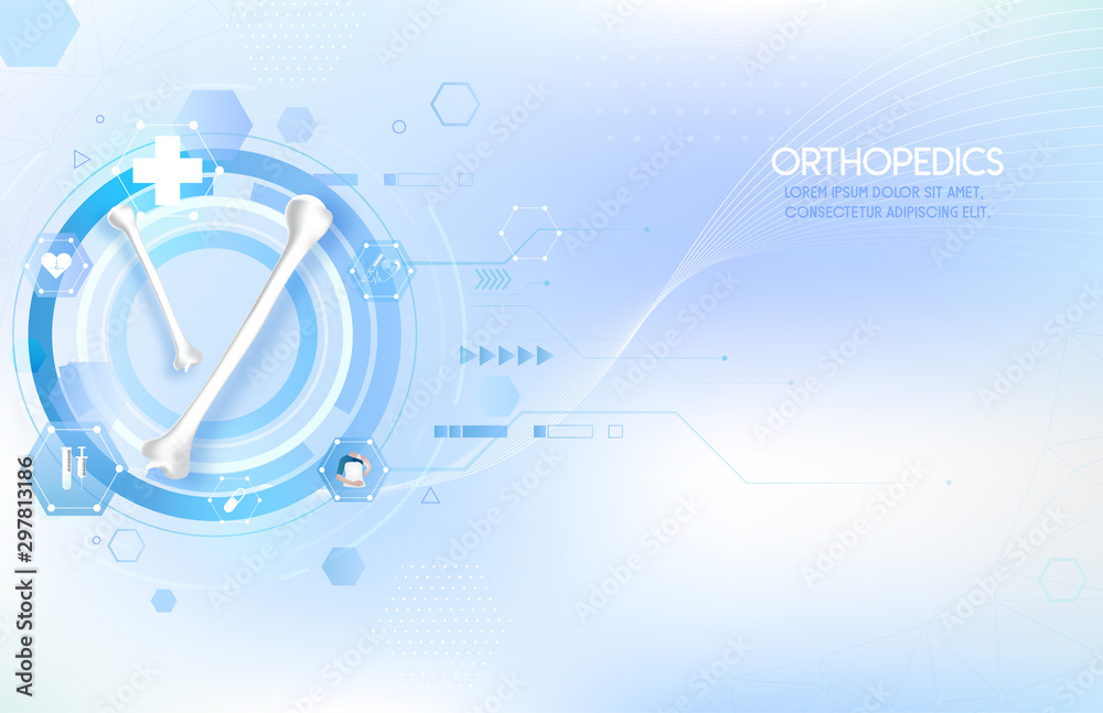 Medical orthopedic abstract background. Treatment for orthopedics ...