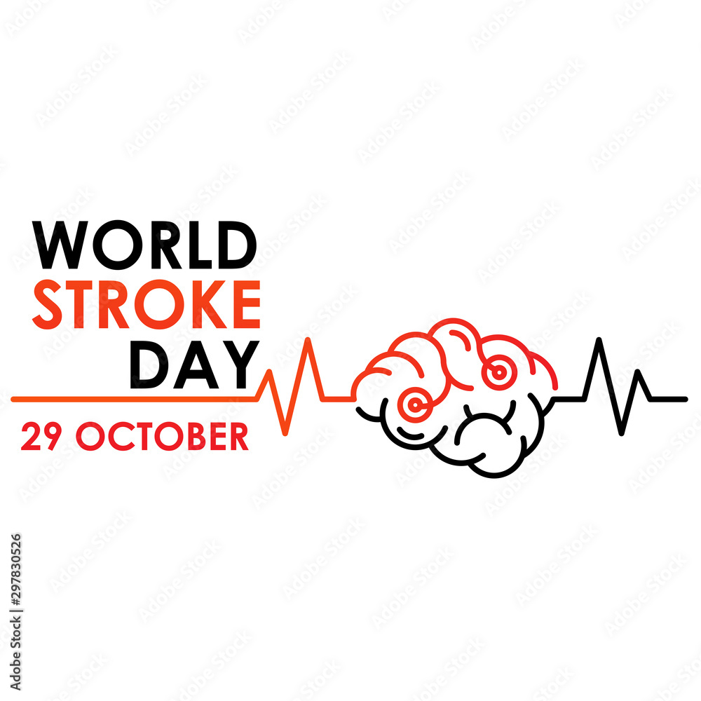 World Stroke Day - Vector logo poster illustration of World Stroke Day ...