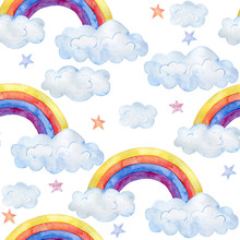 Clouds And Rainbow Pattern Free Stock Photo - Public Domain Pictures