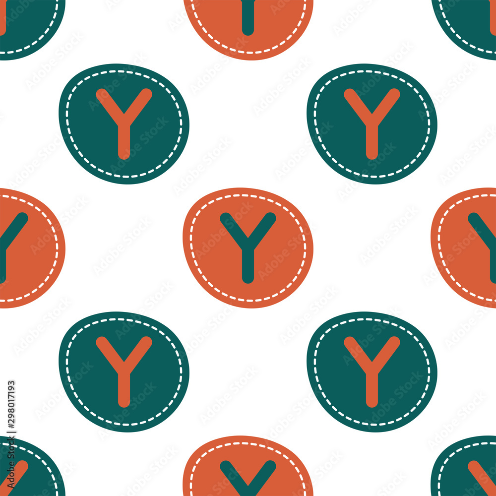 Flat linear design. Seamless texture of the English alphabet. Big ...