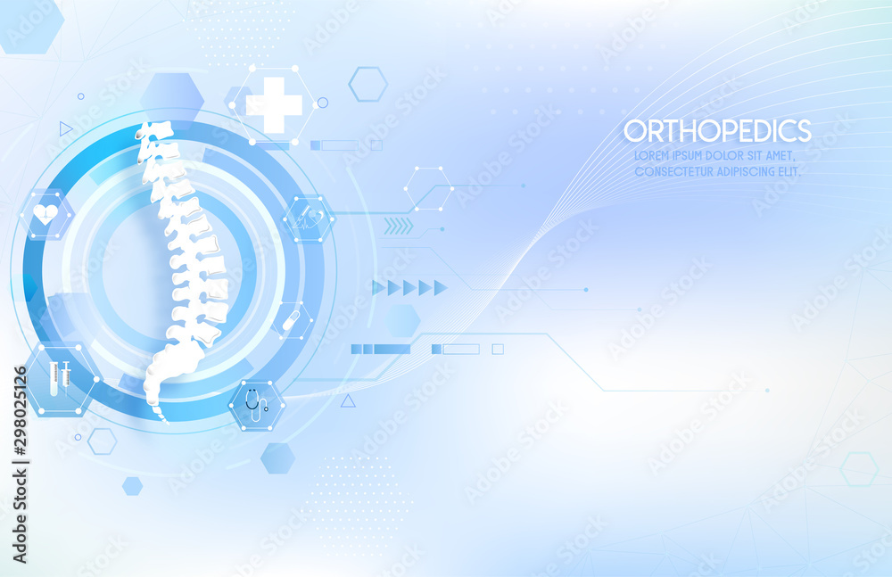 Medical orthopedic abstract background. Treatment for orthopedics ...