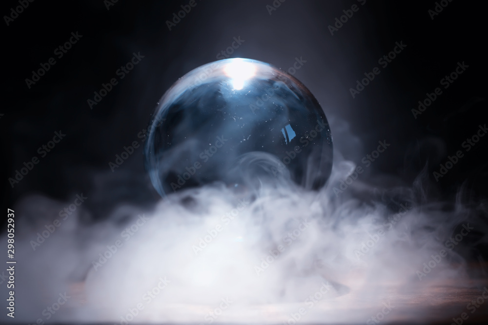 Crystal ball to predict the fate. Guessing for the future. Stock Photo ...
