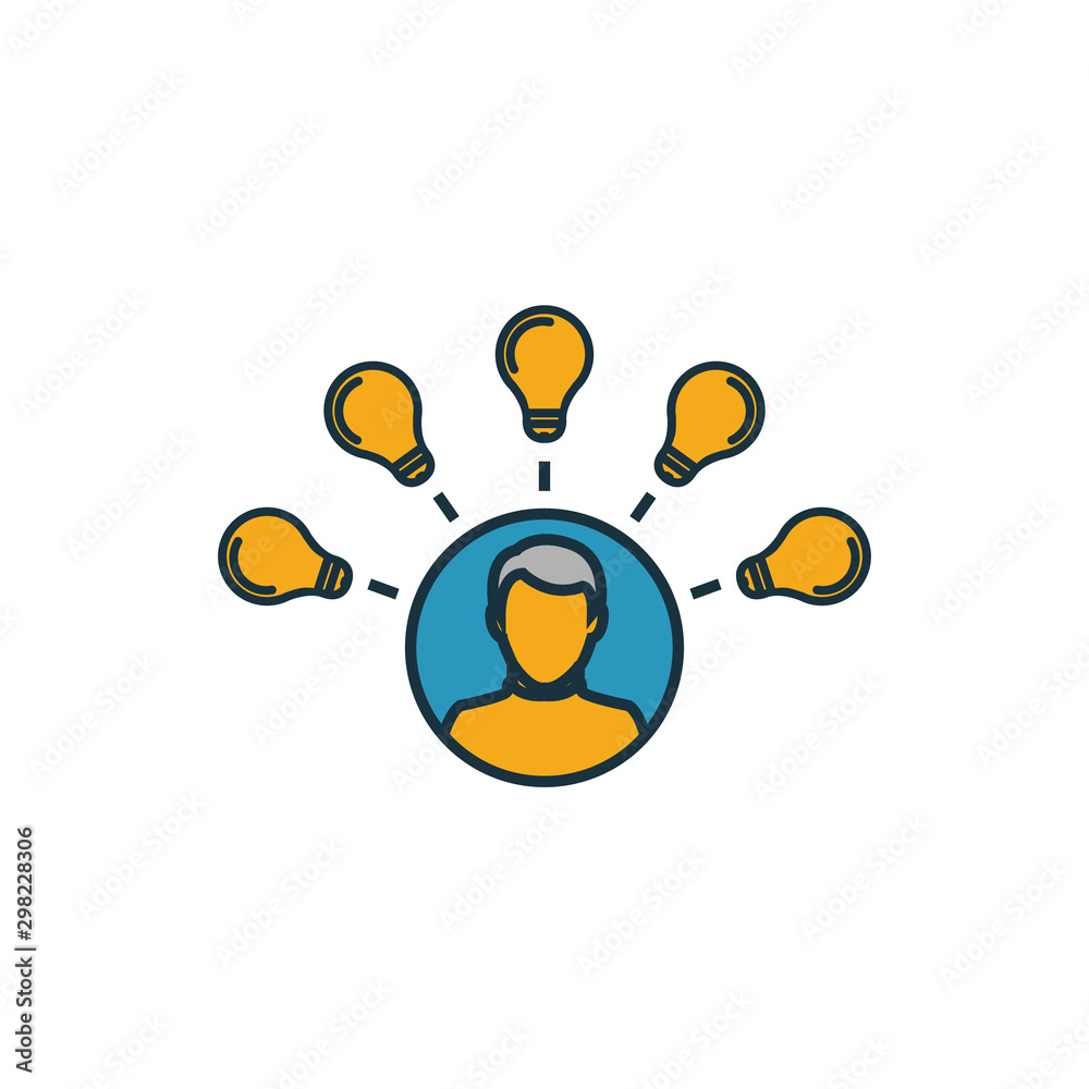 Cleverness icon. Simple element from project management icons ...