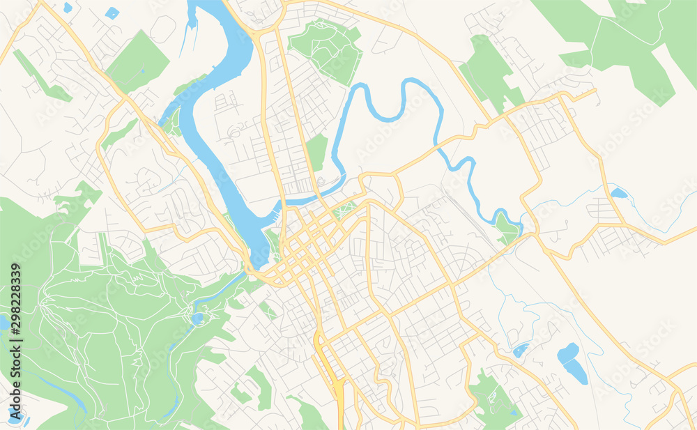 Printable street map of Launceston, Australia Stock Vector | Adobe Stock