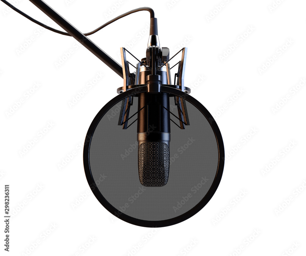 Hanging Condenser Microphone Stock Illustration | Adobe Stock