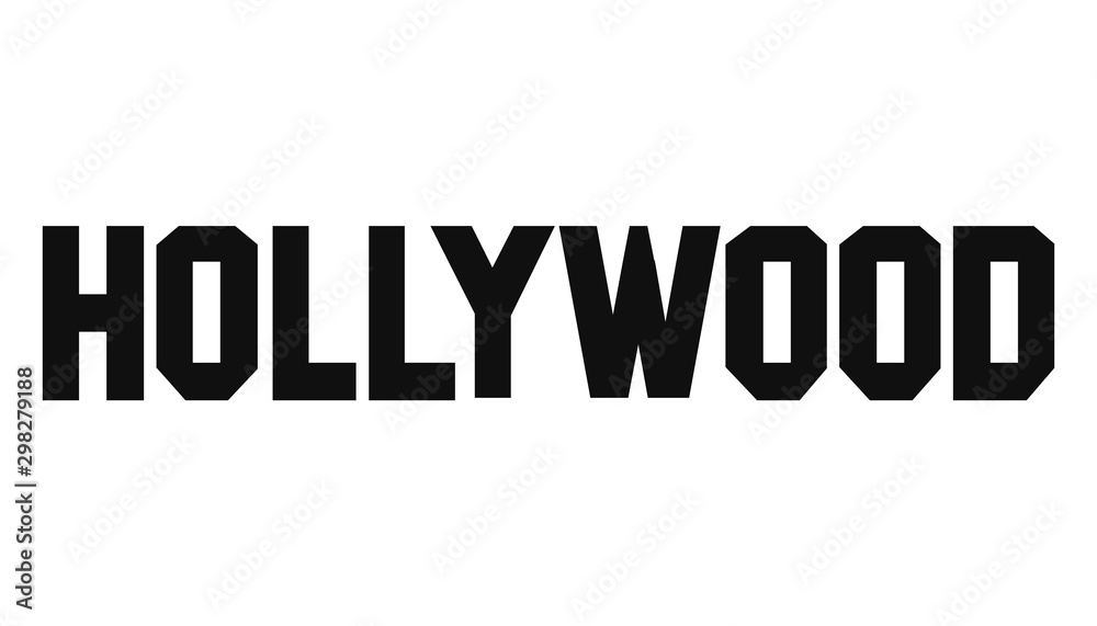 Hollywood text vector logo. Vector Illustration. Stock Vector | Adobe Stock