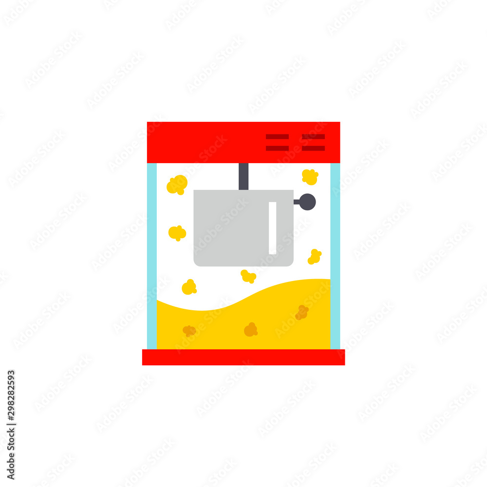 Popcorn machine icon. Clipart image isolated on white background Stock ...