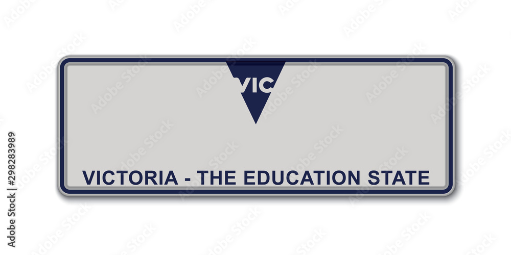Car number plate victoria state of Australia Stock Vector | Adobe Stock