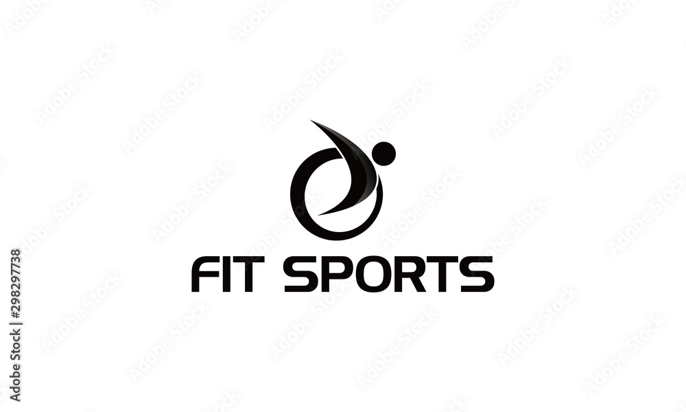 sport fit logo design idea Stock Vector | Adobe Stock