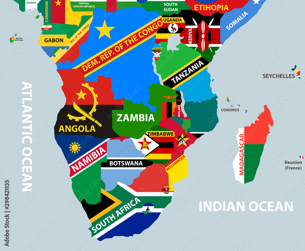 South Africa Map With Countries