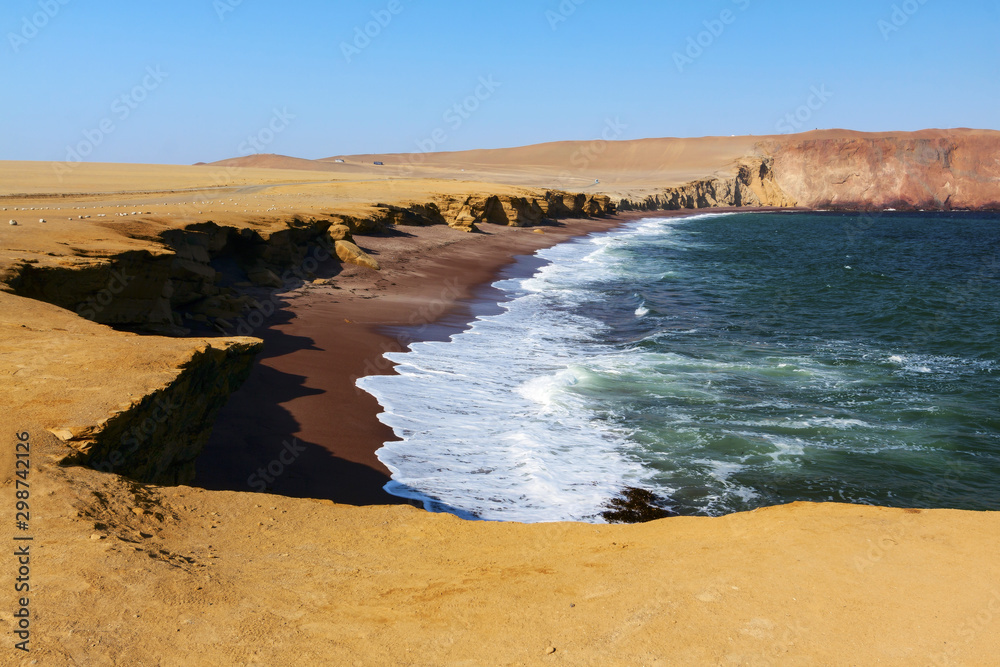 Paracas National Reserve, Ica Region, Peru. The Paracas Peninsula is ...