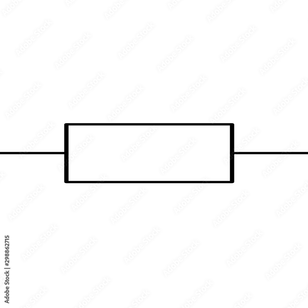 Resistor Component Symbol For Circuit Design Stock Illustration | Adobe ...