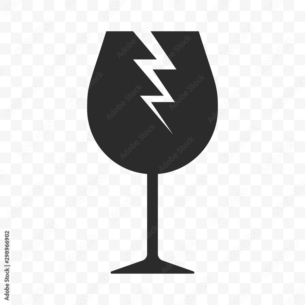 Vector de Stock Fragile icon, logistics shipping warning, vector broken ...