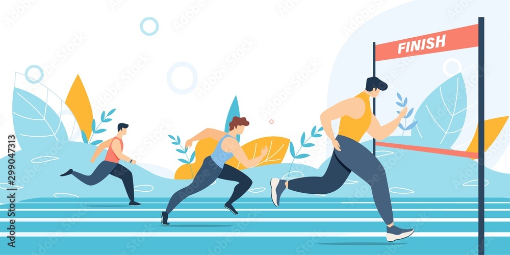 Race Finish Line Cartoon