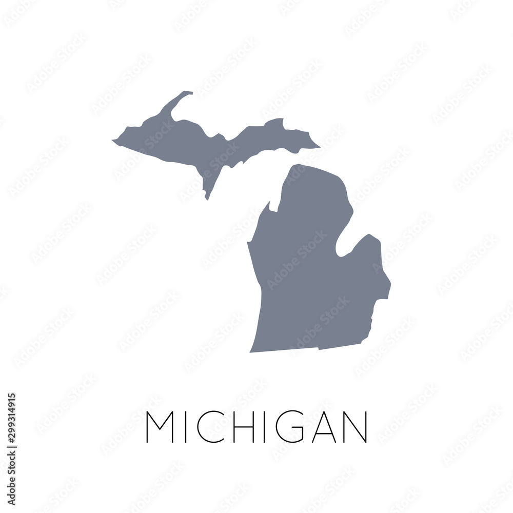 High detailed vector map - United States of America. Map with state ...