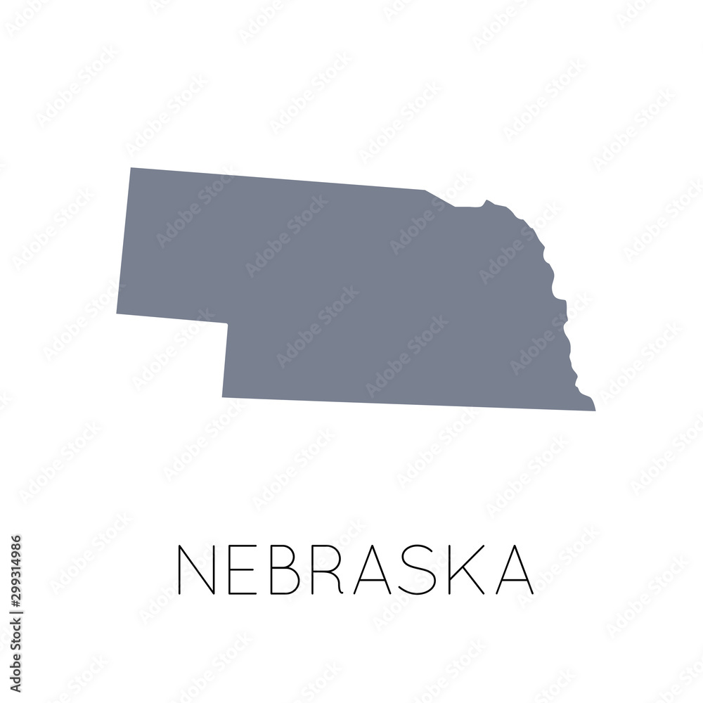 High detailed vector map - United States of America. Map with state ...