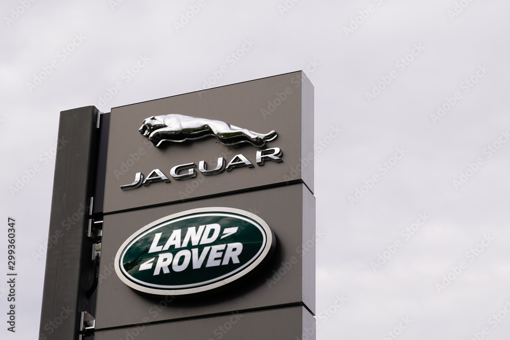 jaguar land rover sign retail shop logo car brand range british brand ...