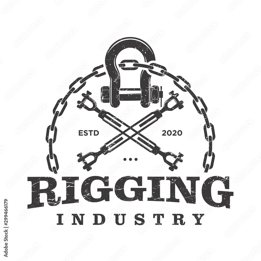 Vetor Rigger rigging industrial chain crane engineering tool equipment ...