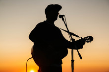 Man & Boy Singing Sunset Free Stock Photo - Public Domain Pictures