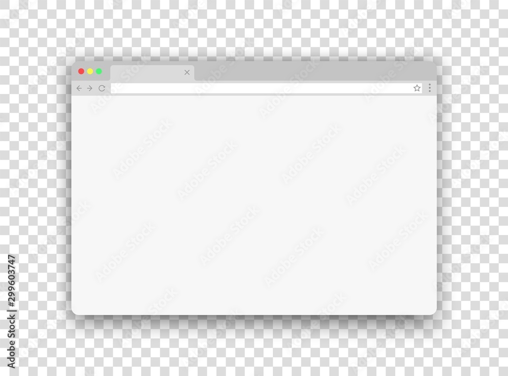 Browser new window. Website mockup. Empty simple web bar. Blank flat ...
