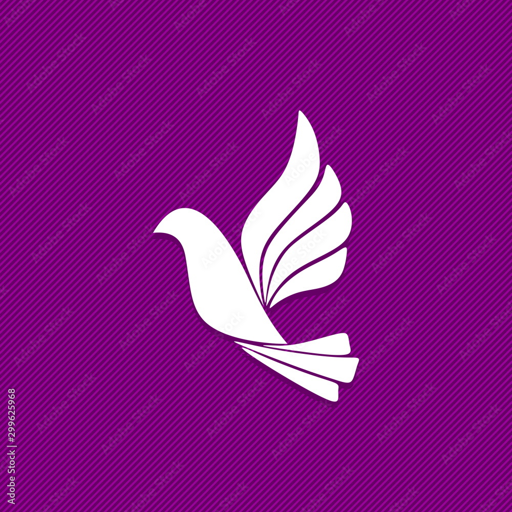 Dove, a symbol of peace and purity. The biblical symbol of the Holy ...