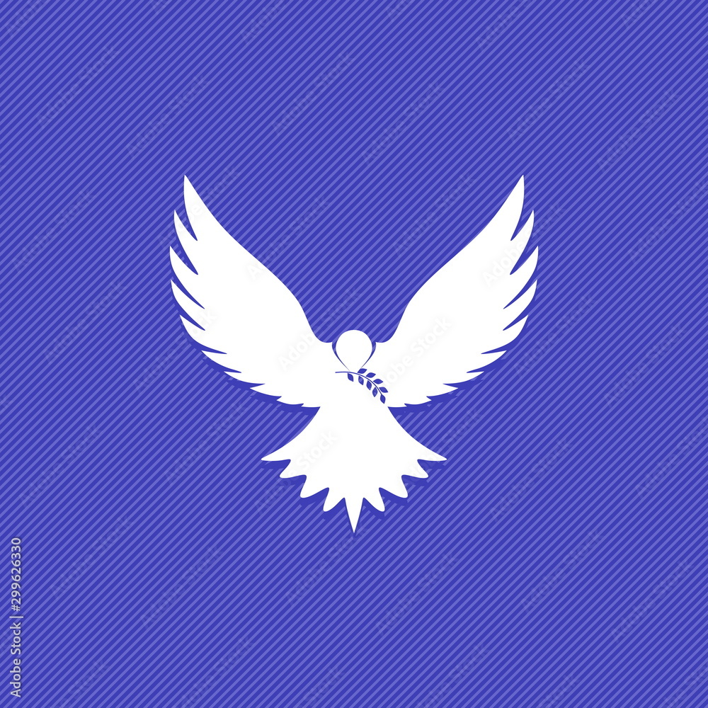 Dove, a symbol of peace and purity. The biblical symbol of the Holy ...
