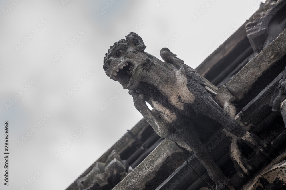 Elements of Gothic architecture. Grotesque, chimera and gargoyle ...