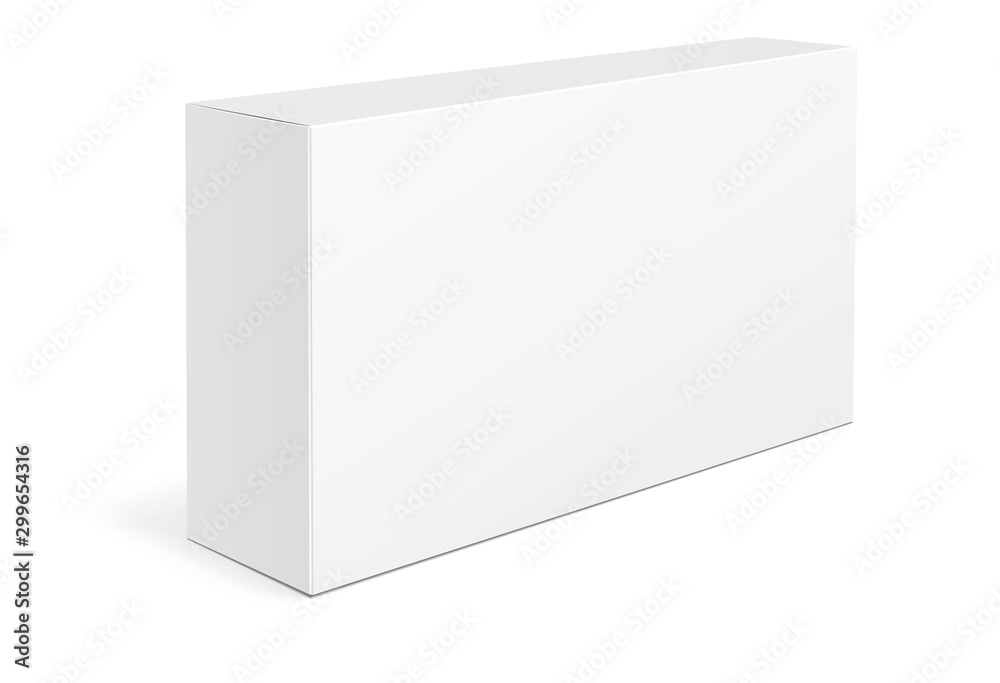 White Product Cardboard Package Box Mock Up Isolated On White ...
