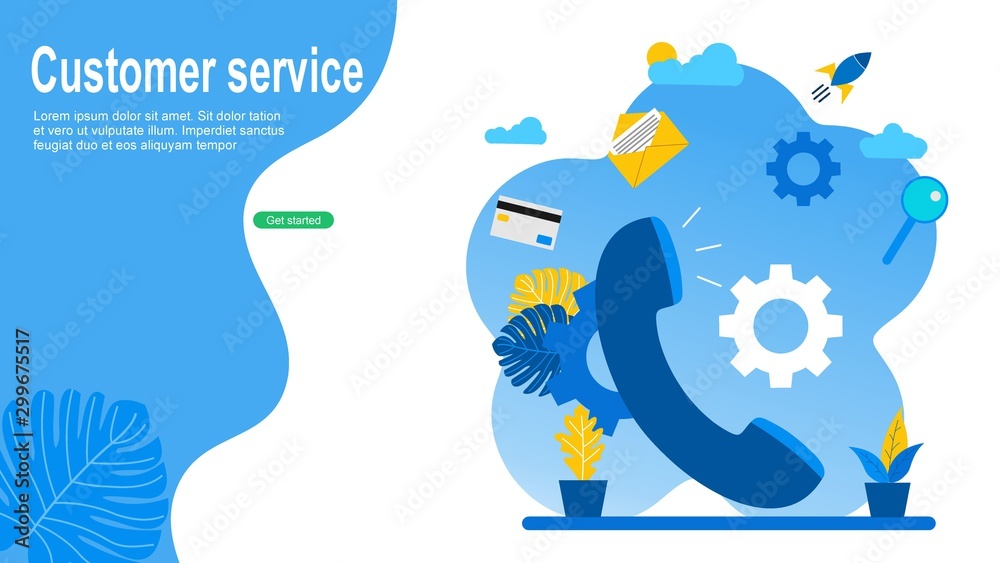 customer service,Vector Illustration, Suitable For web landing page ...