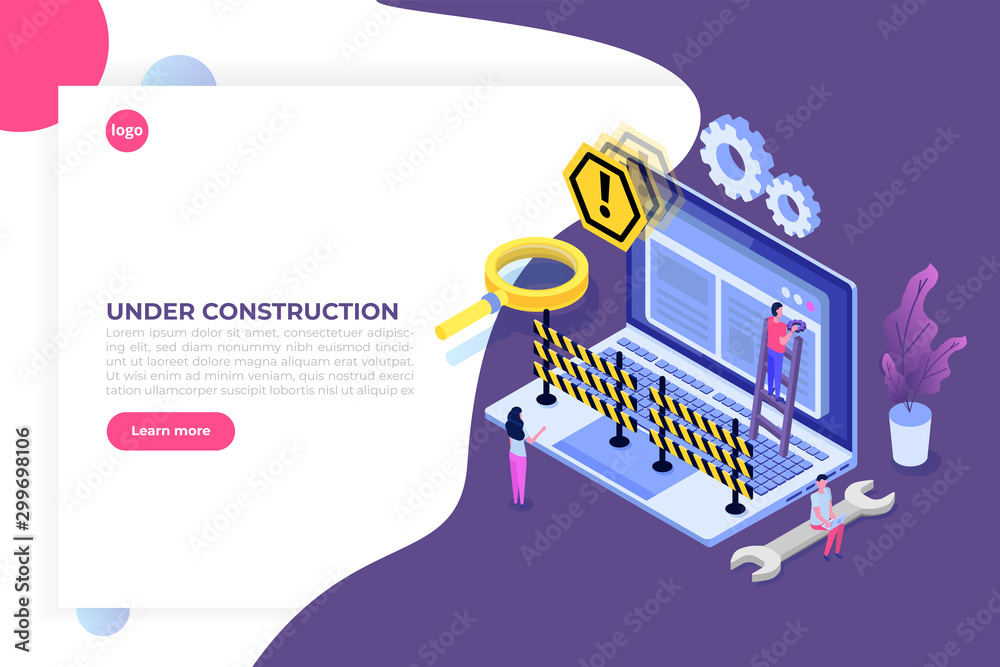 Developing web site, Website under construction, Coming Soon concept ...