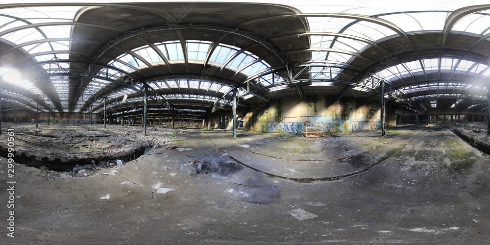 Abandoned Factory HDRI panorama Stock Photo | Adobe Stock