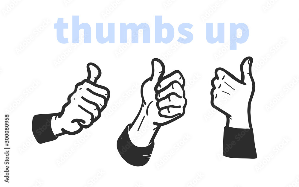 Human hand wrist with thumbs up isolated on white background. Hand ...