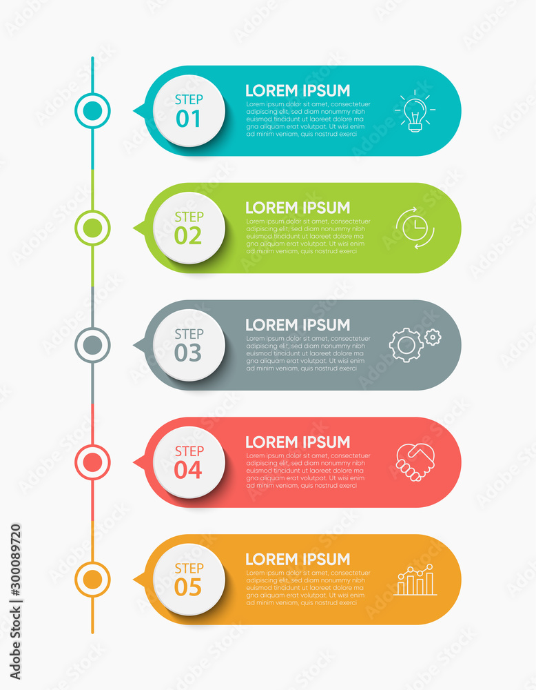 Business data visualization. timeline infographic icons designed for ...