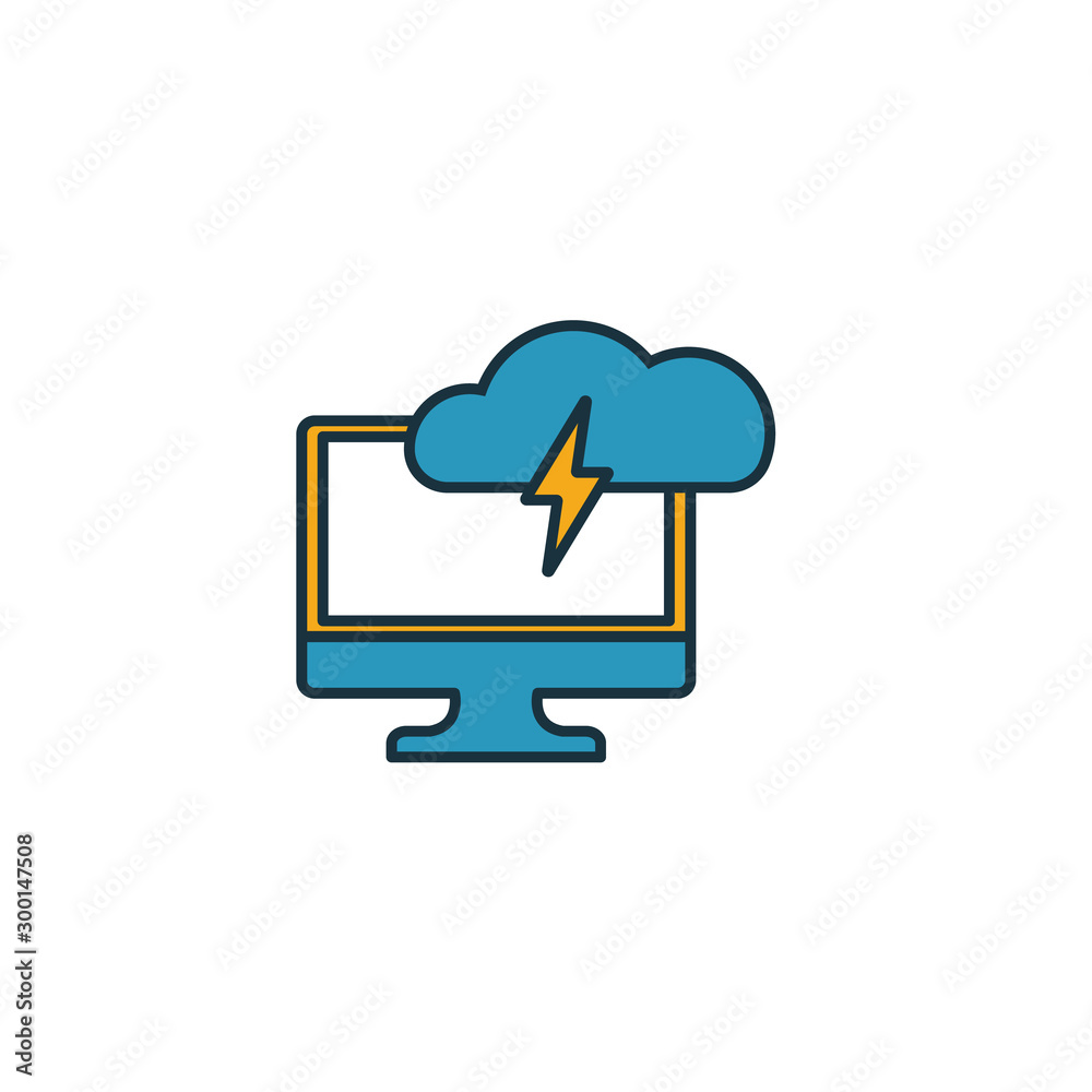 Cloud Storage Hacking icon. Simple element from icons collection. Creative Cloud Storage Hacking ...