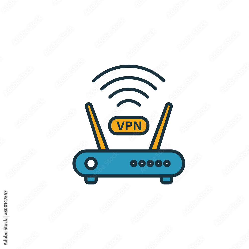 Vpn Router icon. Simple element from icons collection. Creative Vpn ...