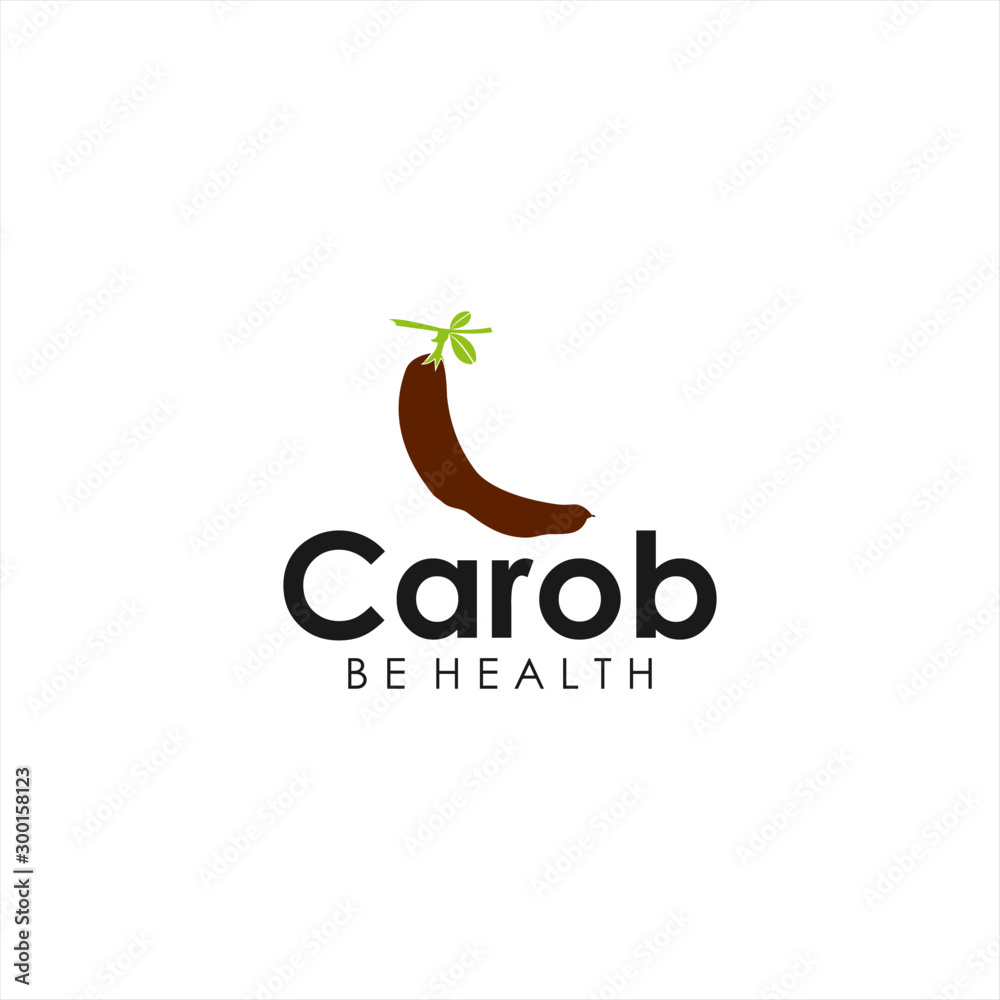 Carob healthy food logo design inspiration Stock Vector | Adobe Stock