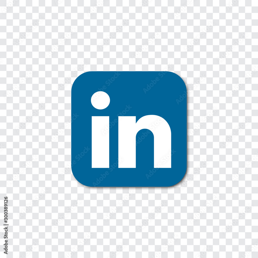 Linkedin logo on a transparent background Stock Vector | Adobe Stock