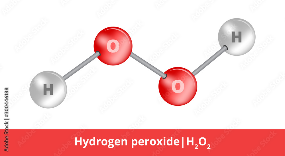 Vector ball-and-stick model of chemical substance. Icon of hydrogen ...