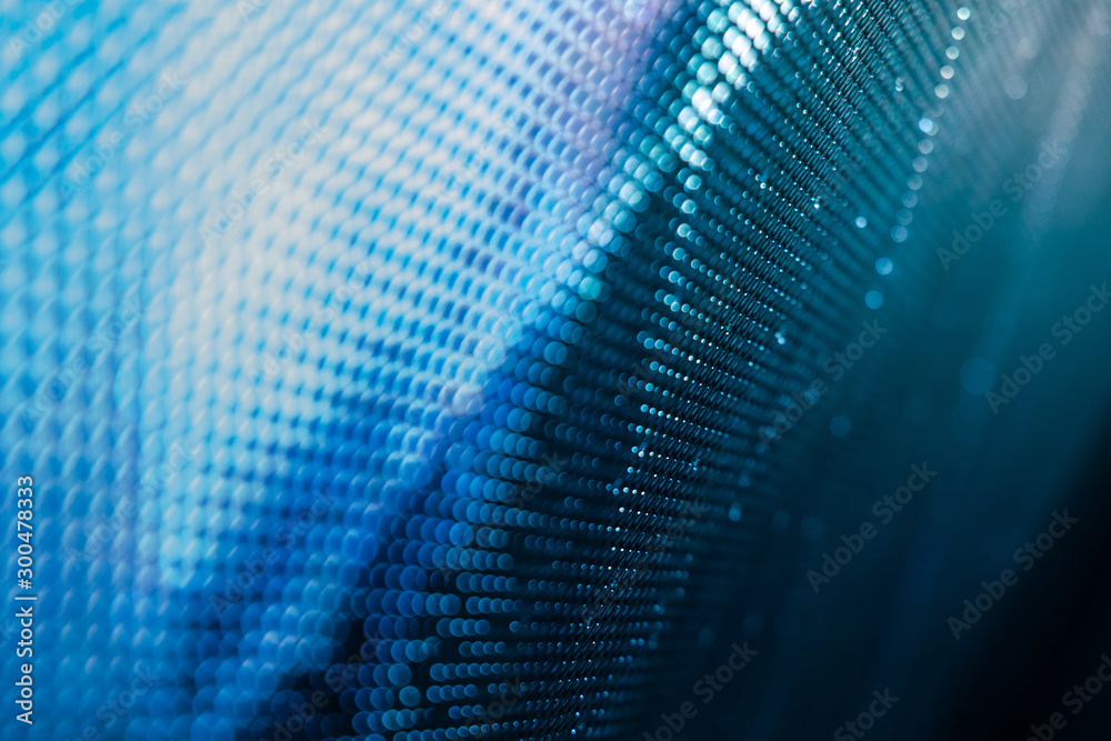 CloseUp LED blurred screen. LED soft focus background. abstract ...