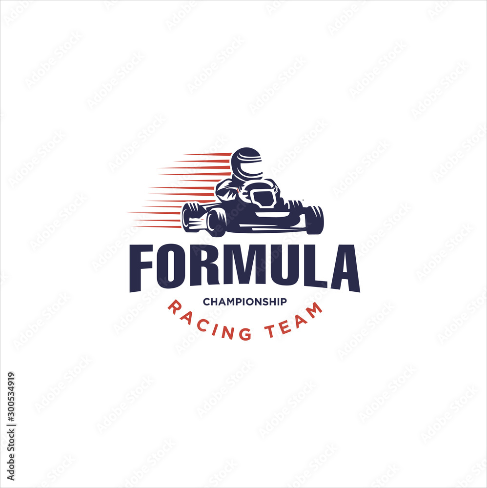 Karting race symbol logo emblem template vector image . Go kart logo ...