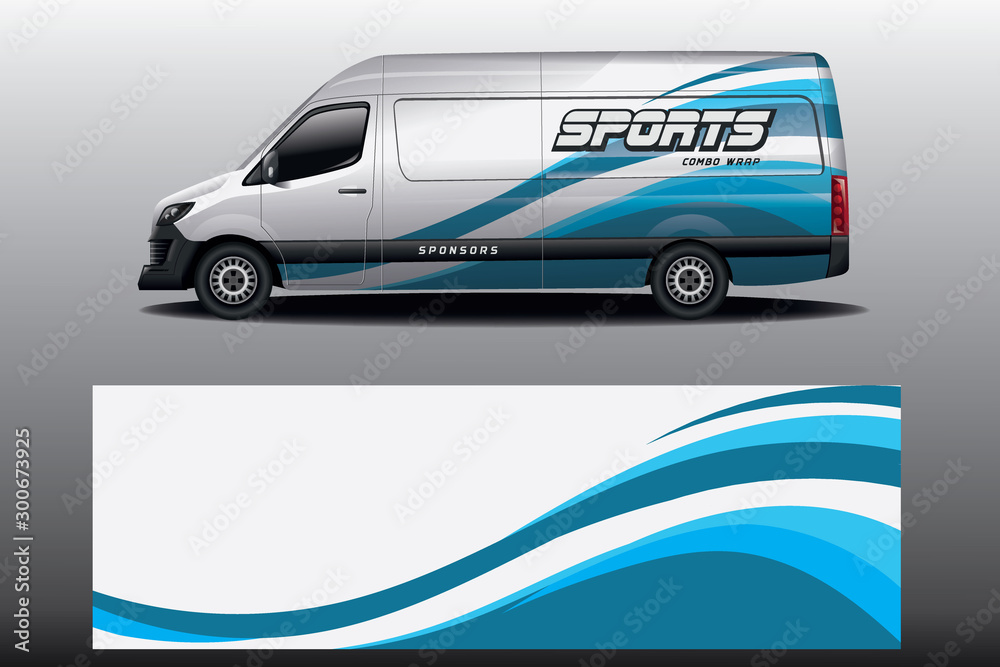 Van car Wrap design for company Stock Vector | Adobe Stock