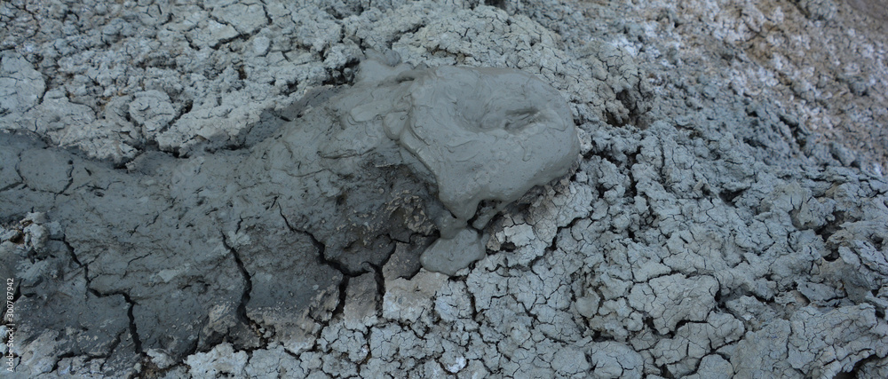 Mud Volcanoes in Gobustan near Baku Azerbaijan. A mud volcano or mud ...