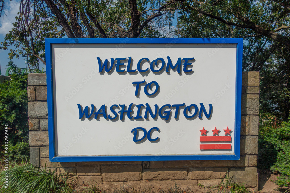 Welcome to Washington, DC sign Stock Photo | Adobe Stock